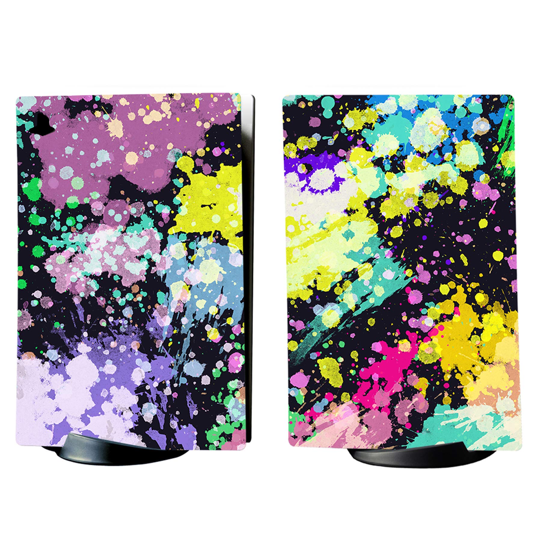 PlayVital Watercolour Splash Full Set Skin Decal for ps5 Console Digital Edition, Sticker Vinyl Decal Cover for ps5 Controller & Charging Station & Headset & Media Remote