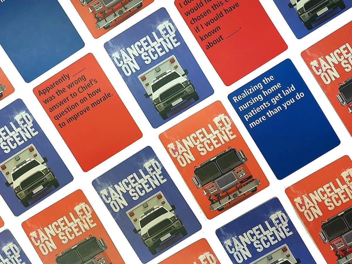 Cancelled On Scene Card Game - Adult Game Night - Gift for EMS, Firefighters, First Responders, & Health Care Workers - Group Paramedic Board Game
