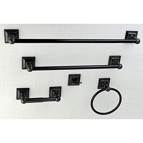 Kingston Brass BAHK3212478ORB Serano Towel Bar/Towel Ring/Toilet Paper Holder/Robe Hook, 18"/24", Oil Rubbed Bronze