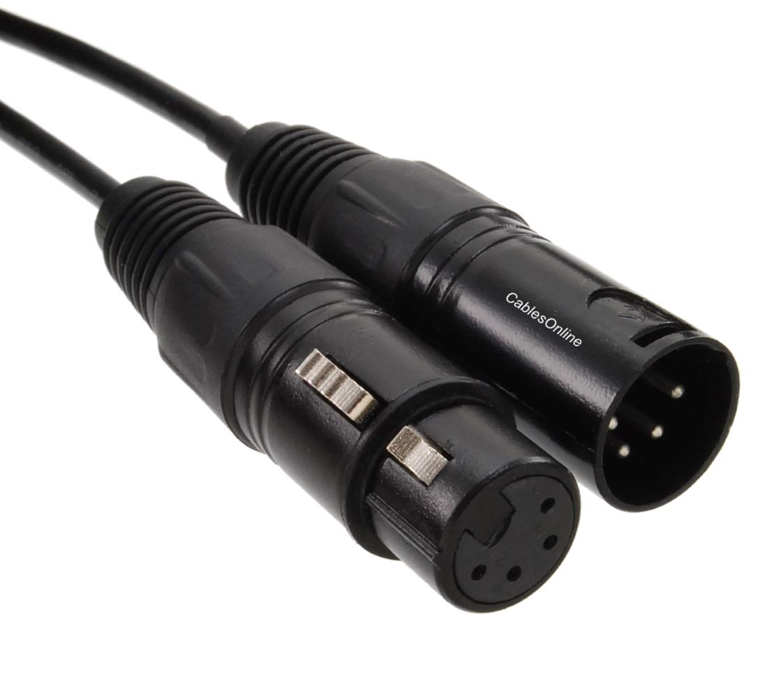 CablesOnline, 10ft. XLR 4-Pin Female to XLR 4-Pin Male Shielded Extension Patch Cable, X4-0010
