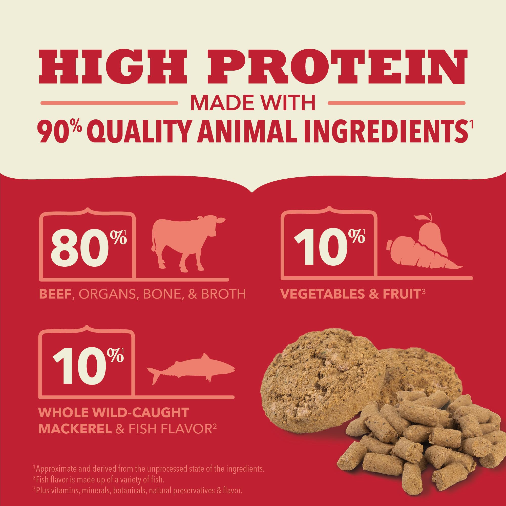 ACANA Freeze Dried Dog Food Meal & Topper, Grain Free High Protein Farm-Raised Beef Recipe, 14oz