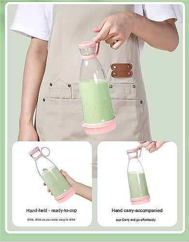 Cutify Portable Smoothie Blender, Cutify Personal Blender, Cutify Fresh Juice, Waterproof Personal Blender, 380ml Lightweight USB Cordless Portable Stainless Steel Kitchen Tools (Blue)