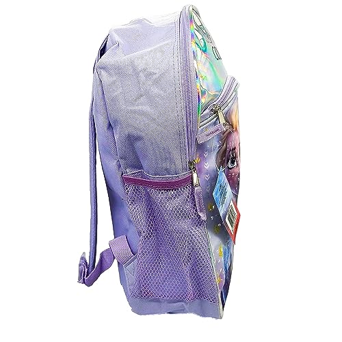 Disney Frozen 2 Lead With Courage Backpack - 16” Full Size Toddler, Child, Kid School Book Bag - Anna and Elsa Foil Panel Backpack