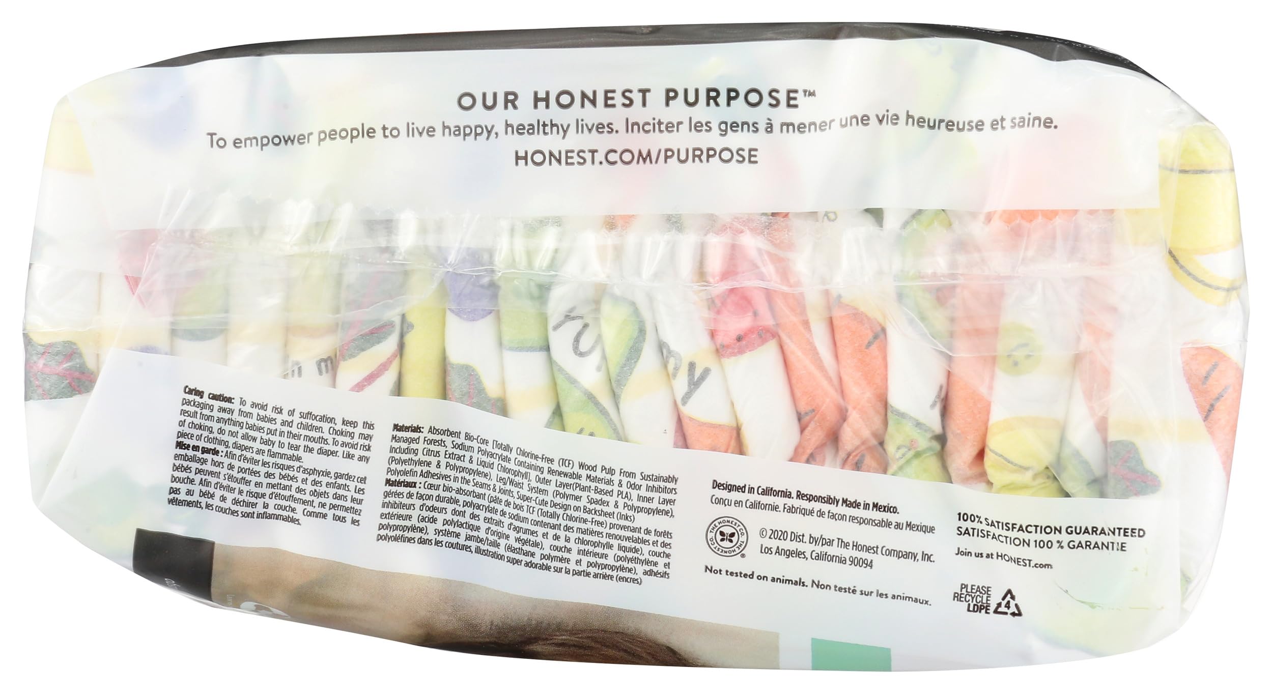 The Honest Company - Eco-Friendly and Premium Disposable Diapers - Pandas, Size 5 (27+ lbs), 20 Count