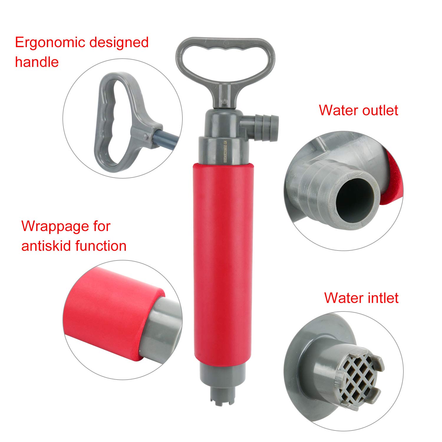 Amarine-made Kayak Bilge Pump Hand Pump Floating Hand Bilge Pump for Kayak Rescue (A)