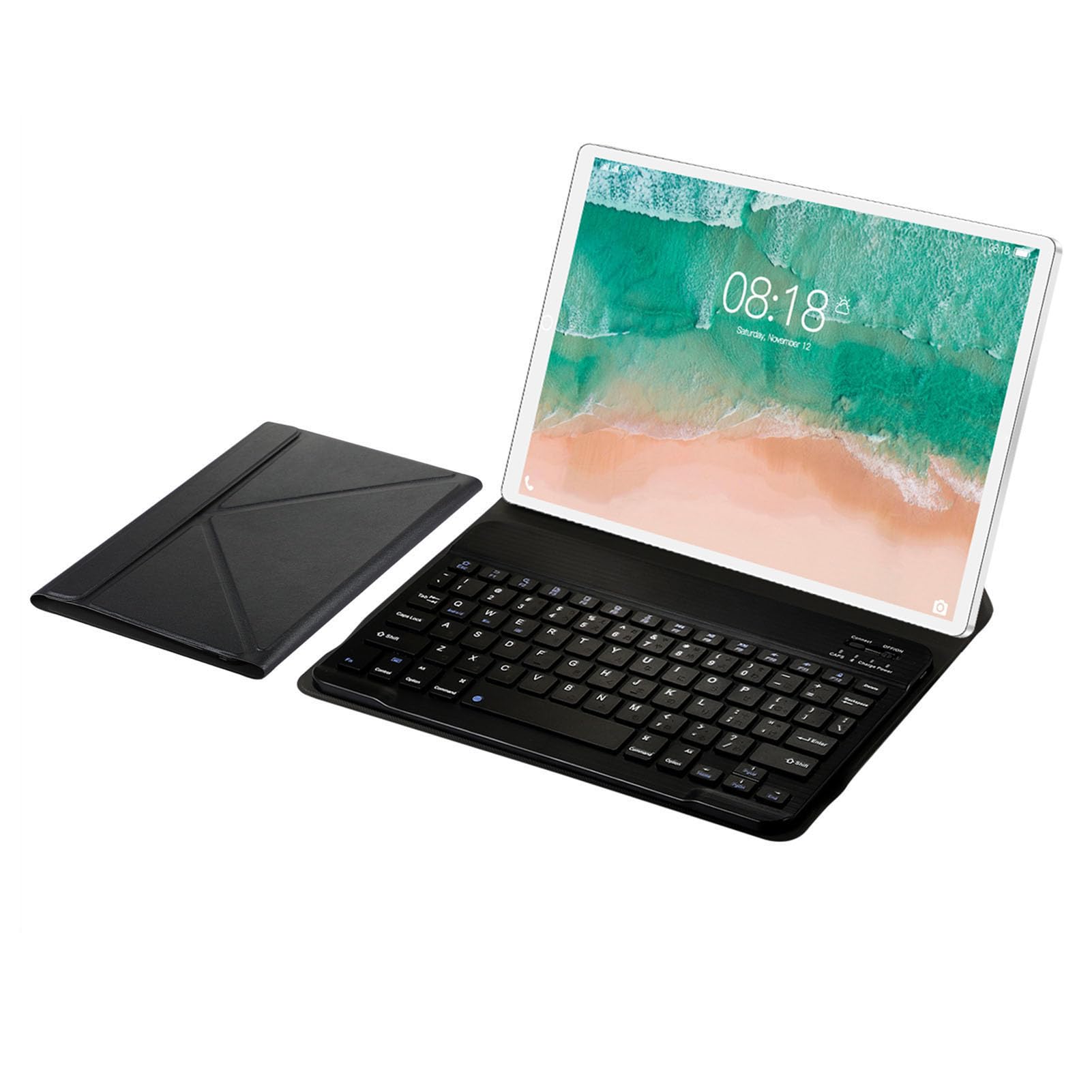 Airshi Tablet Computer, 10.1in RAM 4GB ROM 64GB HD Tablet 5G WiFi Smoothly Operation 8MP 16MP Dual Camera US Plug 100‑240V for Leisure (US Plug)
