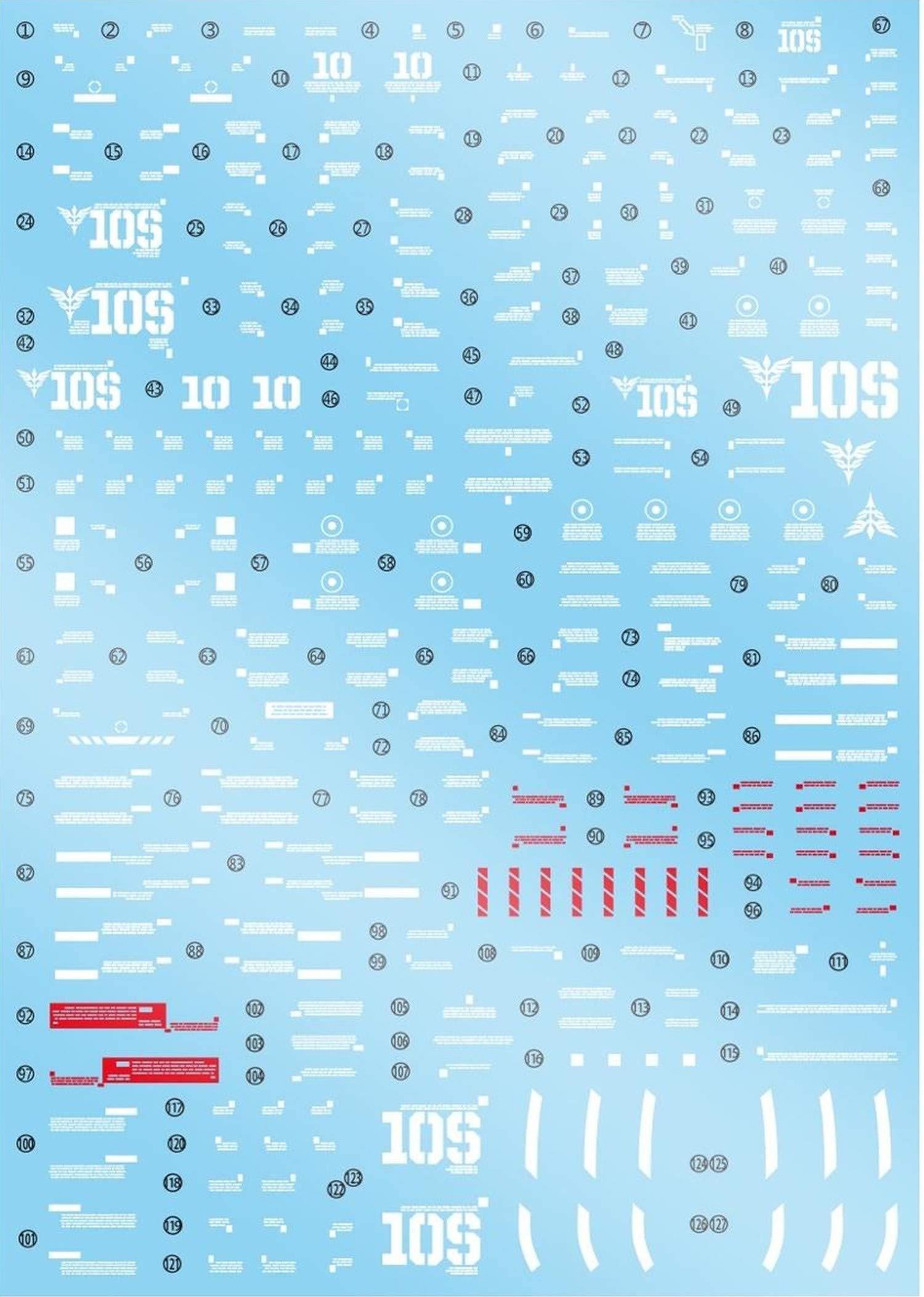 ANSAI Decals Fits Hobby MG 1/100 MSN-06S Sinanju Ver. Ka 2pcs Set DIY Decals