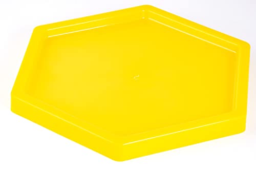 Decorative Tray Hexagonal Serving Dishes Platters for Serving Food Trays for Party Buffet (Yellow) 4195 Hexagonal Tray