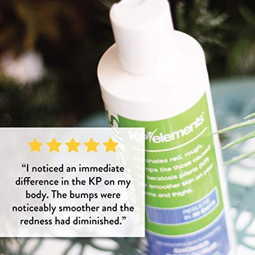 KP Elements Body Scrub & Exfoliating Cream for Keratosis Pilaris Treatment Bundle (8 fl oz) | Bump Eraser Body Scrub | KP Lotion & KP Bump Eraser | Strawberry Legs Treatment for Women