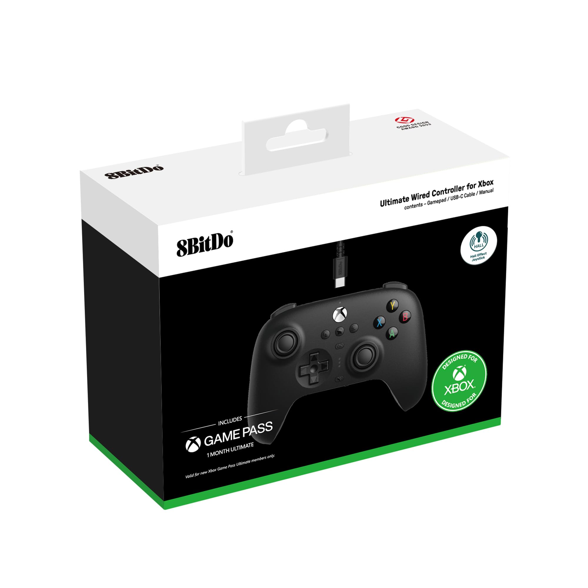 8Bitdo Ultimate Wired Controller for Xbox Series X|S, Xbox One and Windows, PC Gaming Gamepad with Back Buttons, Trigger Vibration, 3.5mm Audio Jack & Mic Mute Button - Officially Licensed (Black)