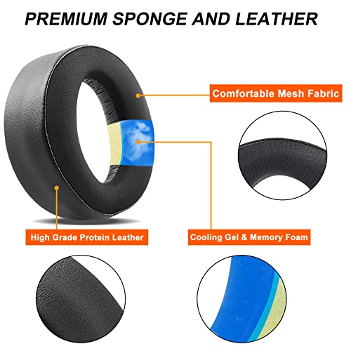 GVOEARS Ear Pads Cushions Replacement for Sony Playstation 5 PS5 Pulse 3D Wireless Headset (Cooling-Gel Black)
