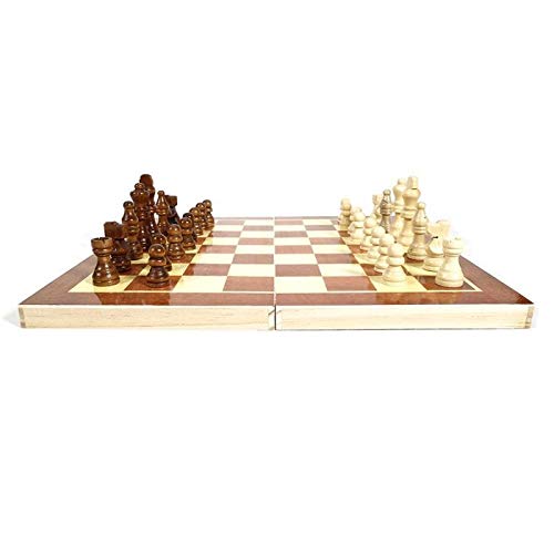 FINE MEN WYX-Chess, 1set Folding Wooden Chess Set International Carrom Board Game Standard Chess Portable Chessboard Board Game for Entertainment Hotsell