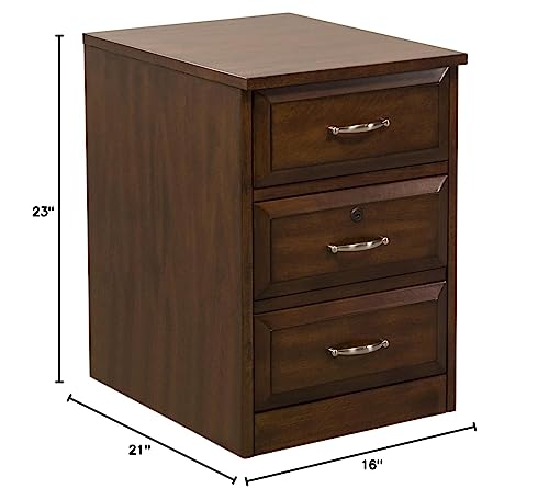 Liberty Furniture Industries Hampton Bay Mobile File Cabinet, W16 x D21 x H23, Cherry