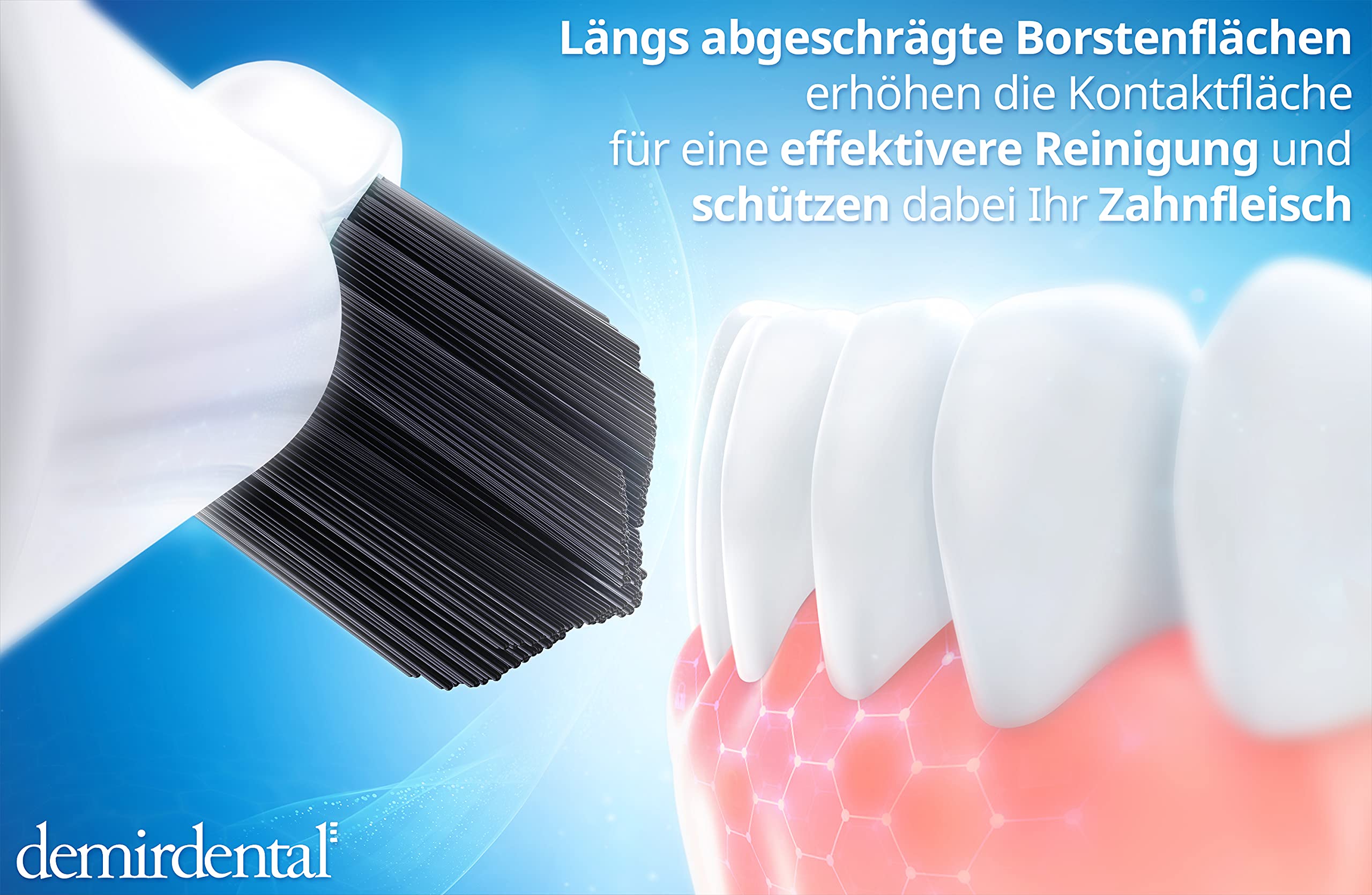 Toothbrush Heads Active Charcoal Hard Compatible with Philips Sonicare Toothbrush Heads - Replacement Heads for Natural Cleaning - Hard Brush Heads - White - HX9058-8 Pack