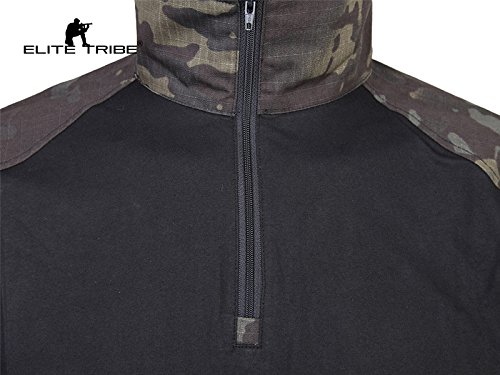 Airsoft Military BDU Tactical Suit Combat Gen3 Uniform Shirt Pants Multicam Black (L)