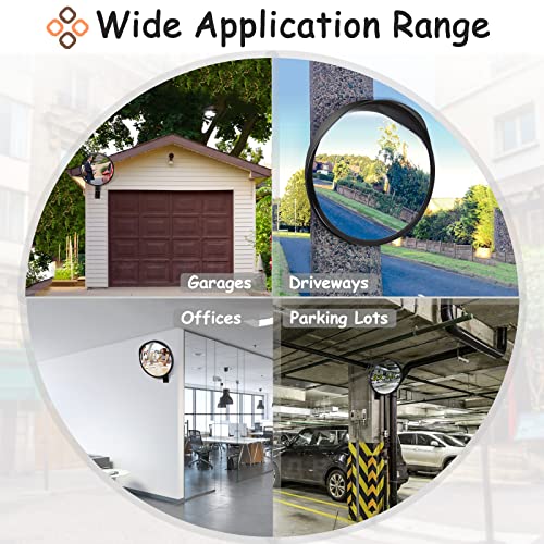 Arcylic Convex Mirror ๐ญ๐ฎ" ๐ฆ๐ฒ๐ฐ๐๐ฟ๐ถ๐๐ ๐ ๐ถ๐ฟ๐ฟ๐ผ๐ฟ, Adjustable Fixing Bracket Wide Angle Clear View For Indoor Outdoor Driveway Parking Garage Warehouse Office By Hydencamm (12 inch)