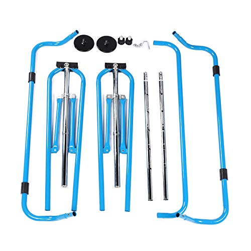 DOBESTS Gymnastics Bar Equipment for Home for Kids Height Adjustable Junior Training Kip Bar Uneven Bars for 3-7 Years (Blue)