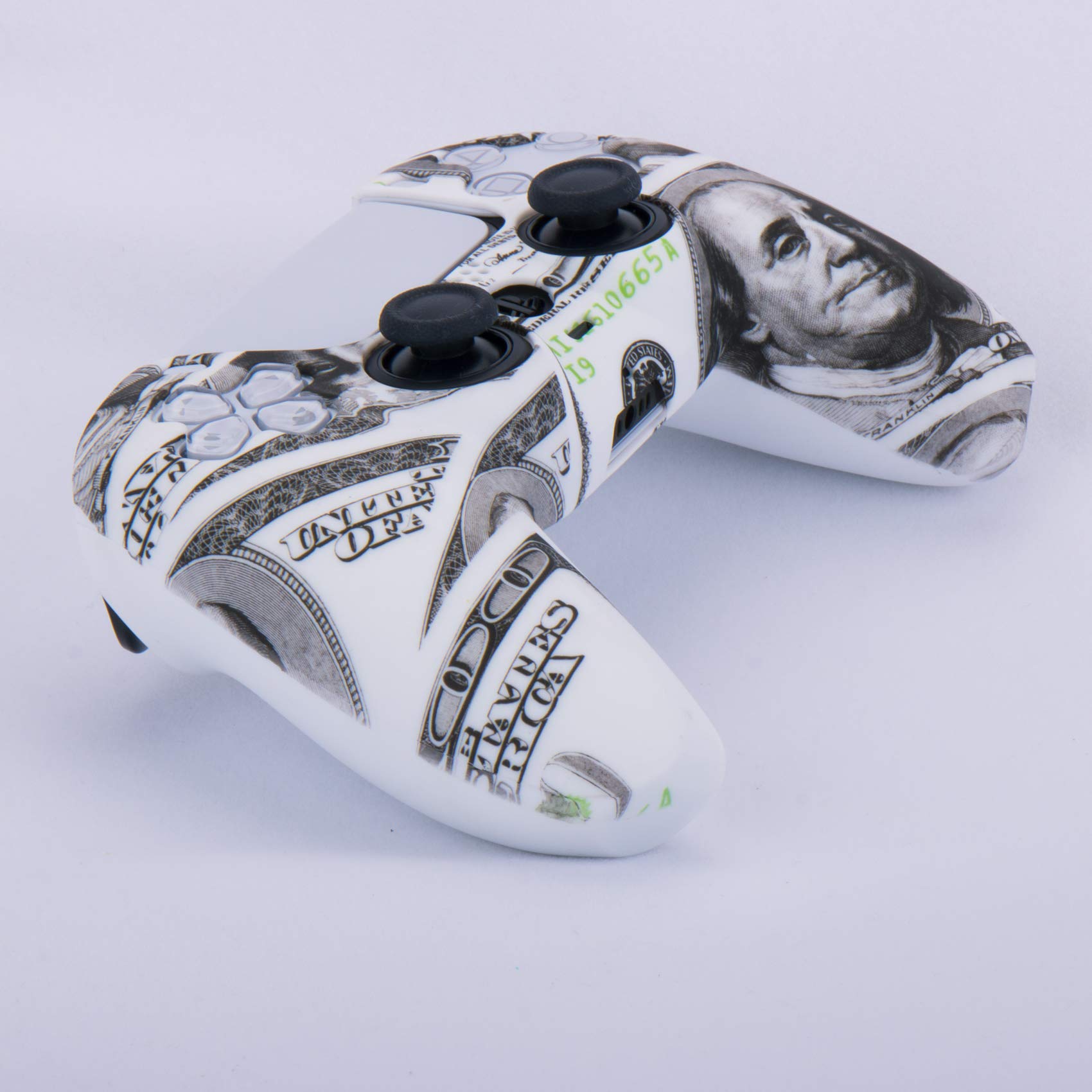 9CDeer 1 Piece of Silicone Transfer Print Protective Thick Cover Skin + 6 Thumb Grips for Playstation 5 / PS5 Controller US dollars
