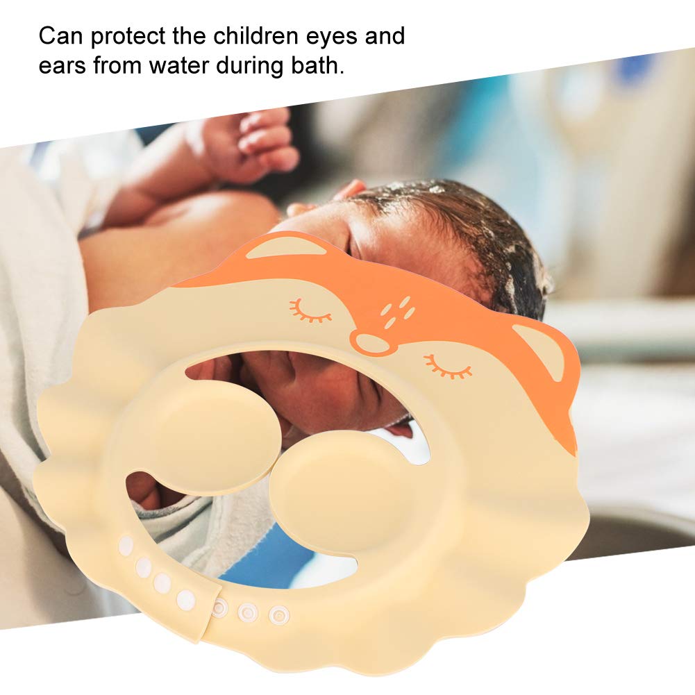 Adjustable Baby Shower Cap Waterproof Shampoo hat for Children Toddler Girls Boys Protecting ears eyes Silicone Bathing Crown.