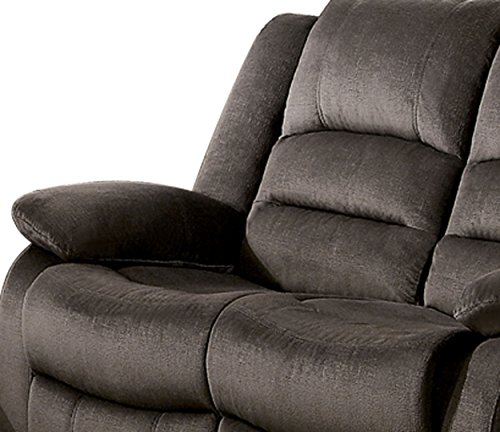 Homelegance Jarita Reclining Loveseat Polyester Fabric Cover, Chocolate