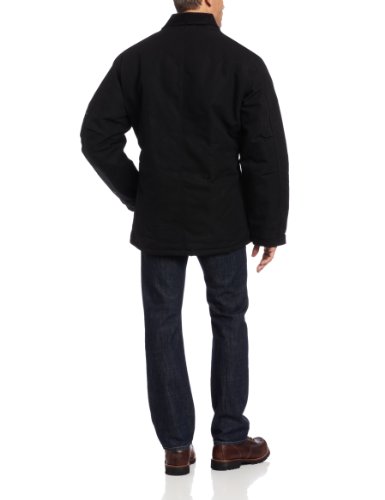 Carhartt mens Loose Fit Firm Duck Insulated Traditional Coat work utility outerwear, Black, Large US