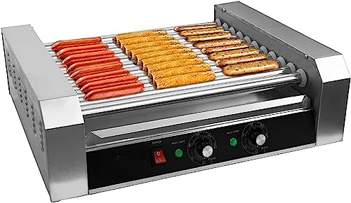 hotdog roller grill Commercial Hot Dog Roller Snack Equipment, Warming Cabinet Hot Dog Maker Sausage Maker, Stainless Steel For Making Hot Dog Sausages Bratwurst