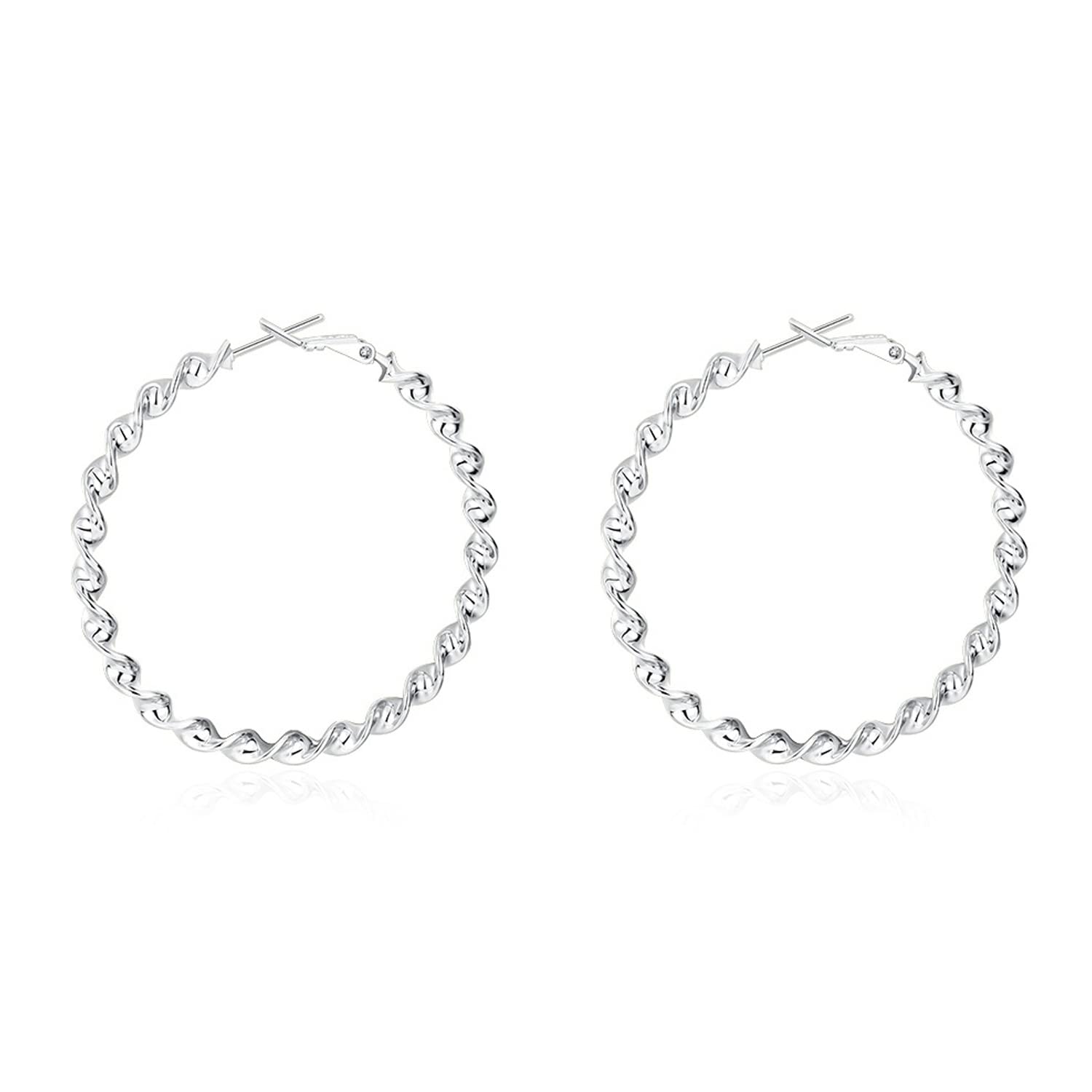 925 Sterling Silver Simple Water Drop Earrings for Women Teardrop Dangle Earrings Lighweight Jewelry