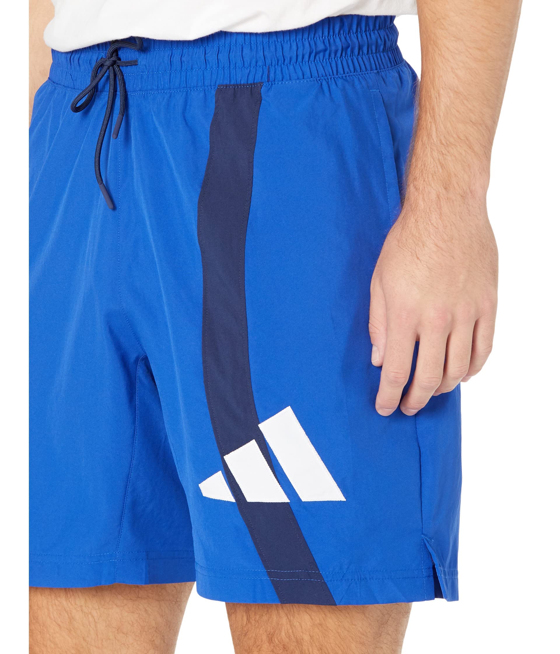 adidas Men's Pro Madness 3.0 Basketball Shorts, Black/Bright Orange, Large