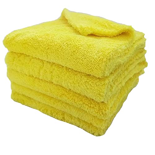 CHEYUAN Microfiber Towels for Cars,Car Drying Wash Detailing Buffing Polishing Towel with Plush Edgeless Microfiber Cloth for Cars Polishing Washing and Detailing (15.7x15.7 in. Pack of 5)