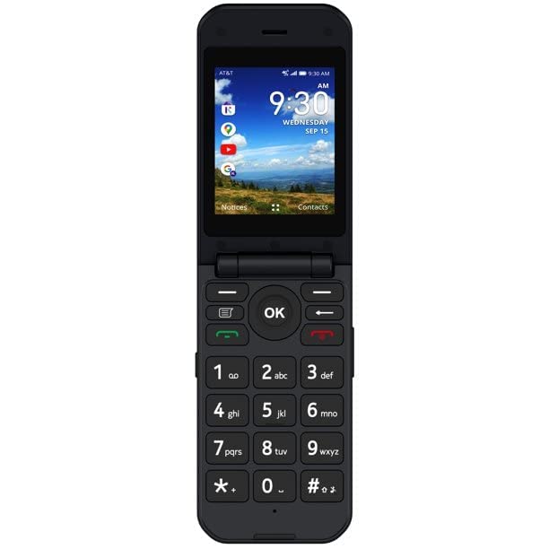 AT&T Cingular Flex 4G LTE Flip Phone ATTEA211101, 4GB, Charcoal, Carrier Locked to AT&T Gray
