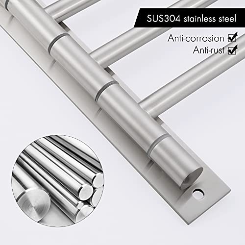 KES Bathroom Towel Bar 13.8 Inch Swing Arm Wall Mount Swing Out 4-Arm Towel Holder, SUS304 Stainless Steel Brushed Finish, A2102S4-2