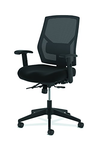 HON Crio High-Back Task Chair -Mesh Back Computer Chair with Asynchronous Control for Office Desk, in Black (HVL582)