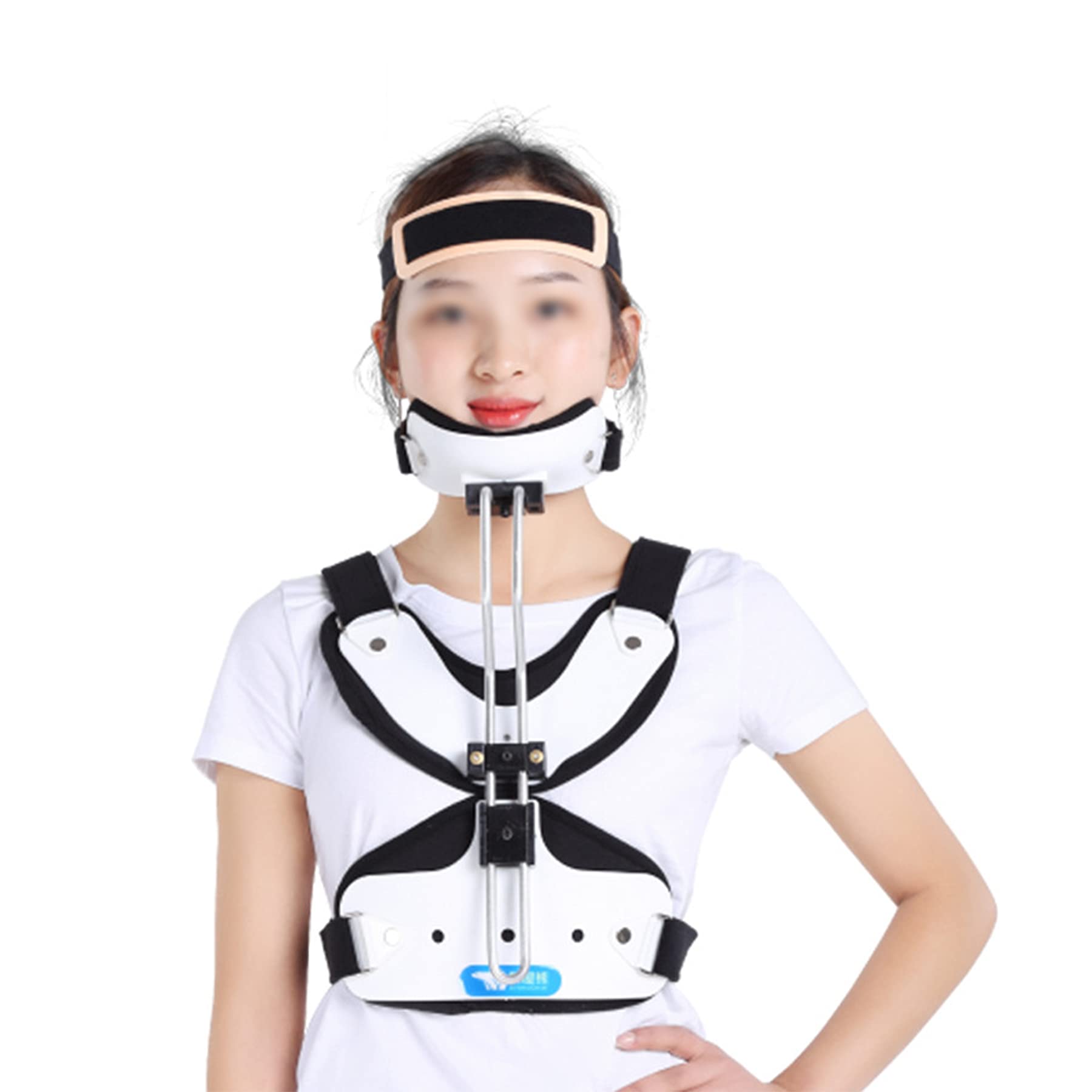 Adjustable Neck Support Orthosis Adjustable Head Neck Chest Cervical Thoracic Orthosis for Neck and Upper Back Injuries Relief Surgery Fixed Rehabilitation Device for Men and Women