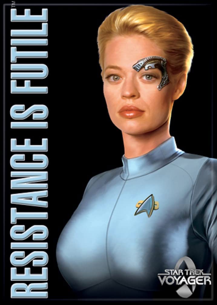 Ata-Boy Star Trek Magnet Voyager 7 of 9 Resistance 2.5" x 3.5" Magnet for Refrigerators, Whiteboards & Locker Decorations