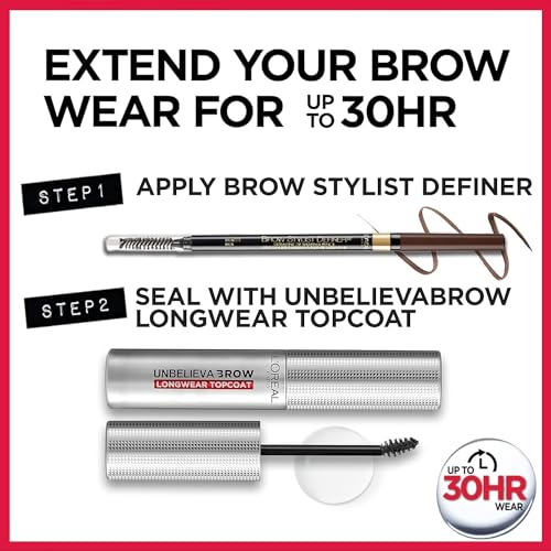 L'Oreal Brow Stylist Definer Waterproof Eyebrow Pencil, Light Brunette 0.003 Ounce (1 Count)