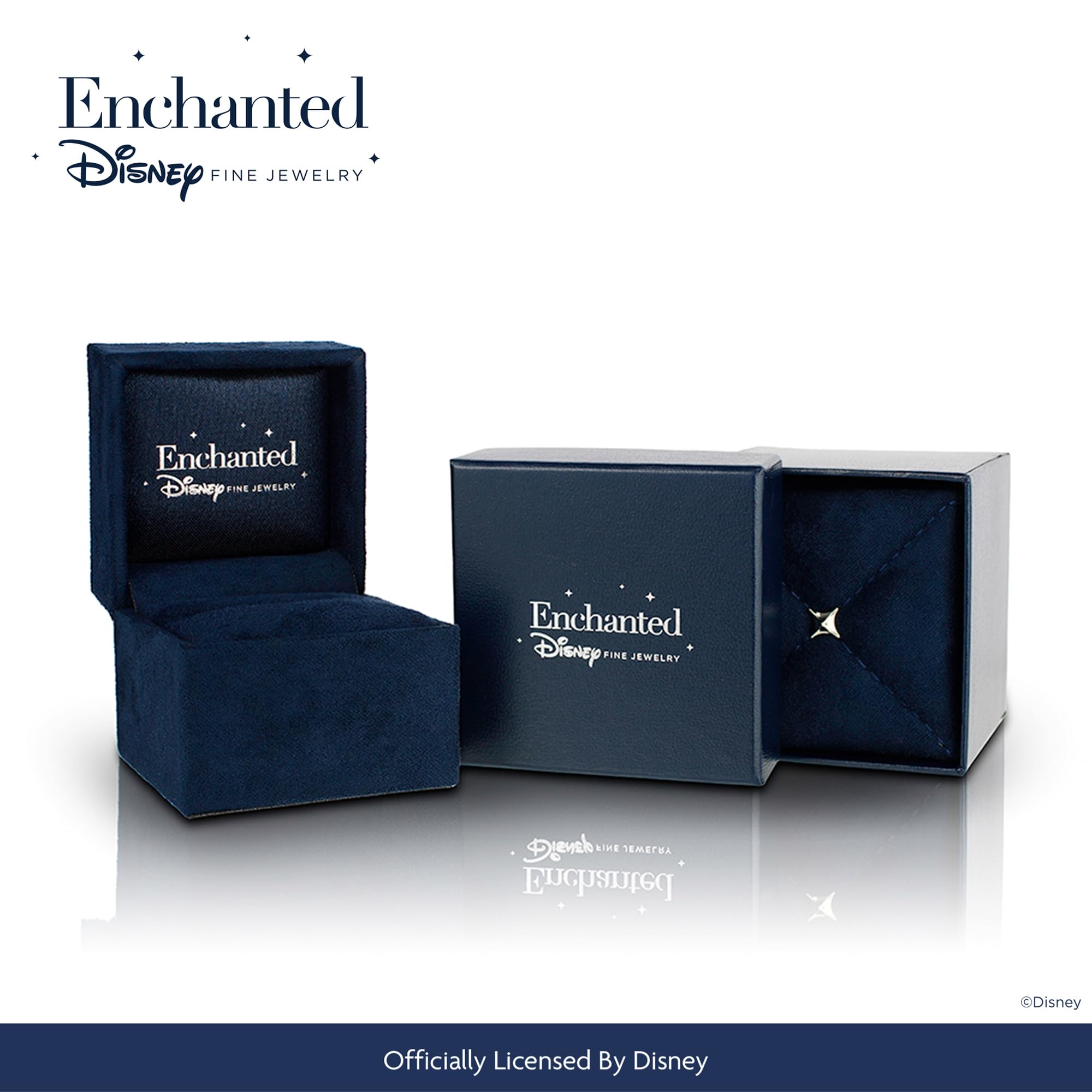 Enchanted Disney Fine Jewelry 14K Rose Gold Over Sterling Silver 1/4 Cttw Belle Rose Composite Ring, Size 7