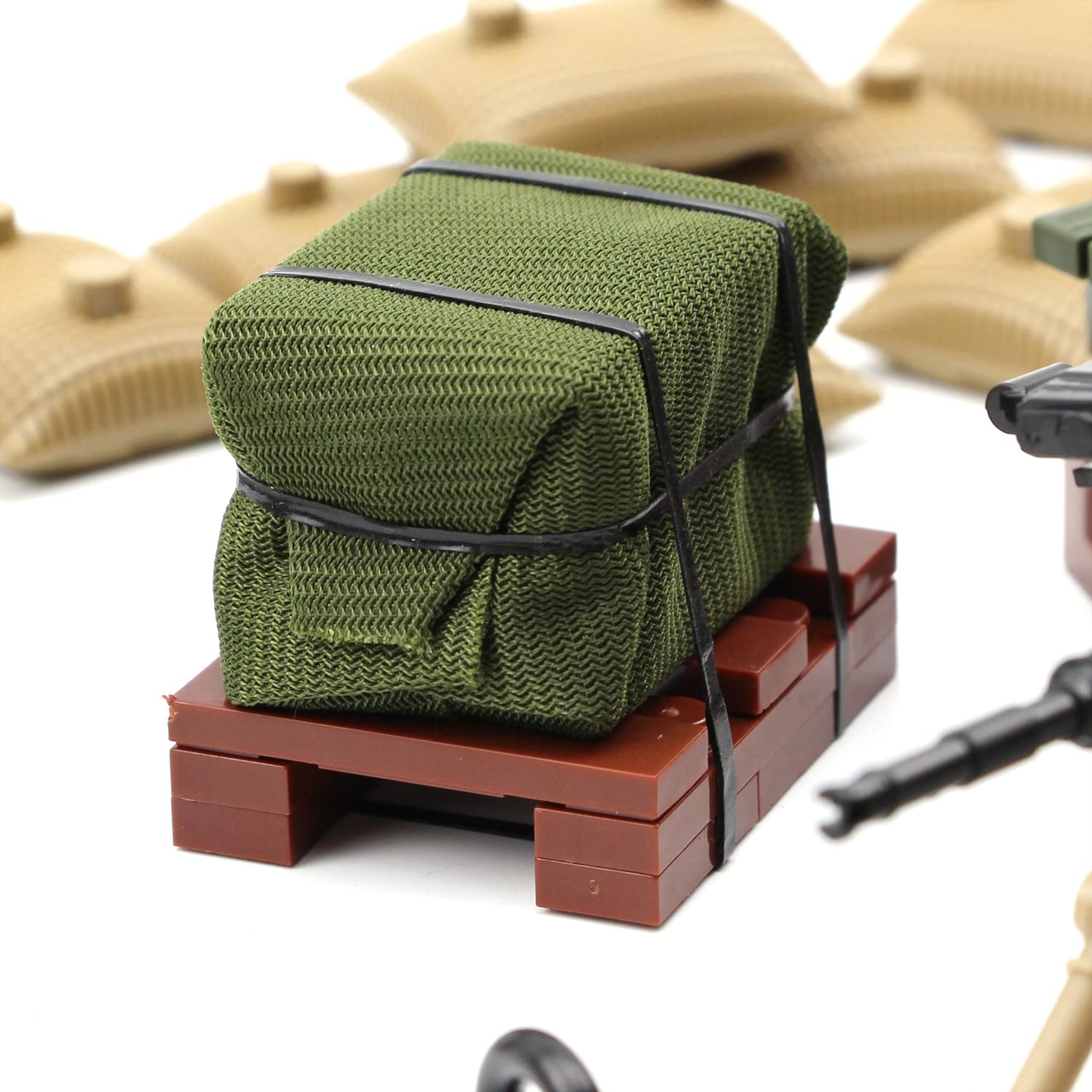 Feleph Weapons Pack Military Toy Set Building Blocks Model for Soldier Figures, Army Equipment Gear Kit Pieces and Parts Accessories Compatible with Major Brand