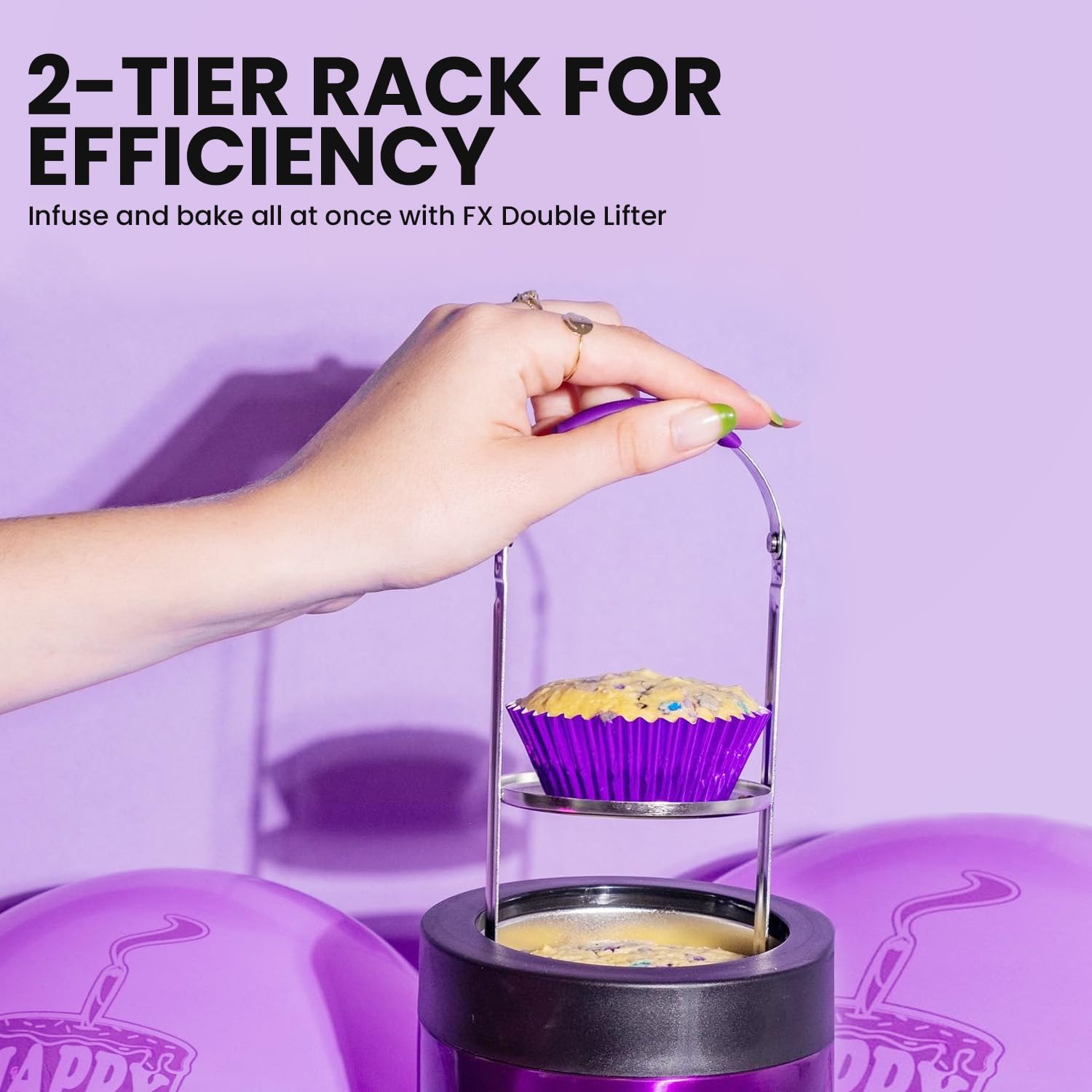 Ardent Nova Double Lifter Cooling Rack - 100% Stainless Steel, Food-Safe, Rust-Resistant Double-Tier Rack for Cooling with a 45° Rotating Handle
