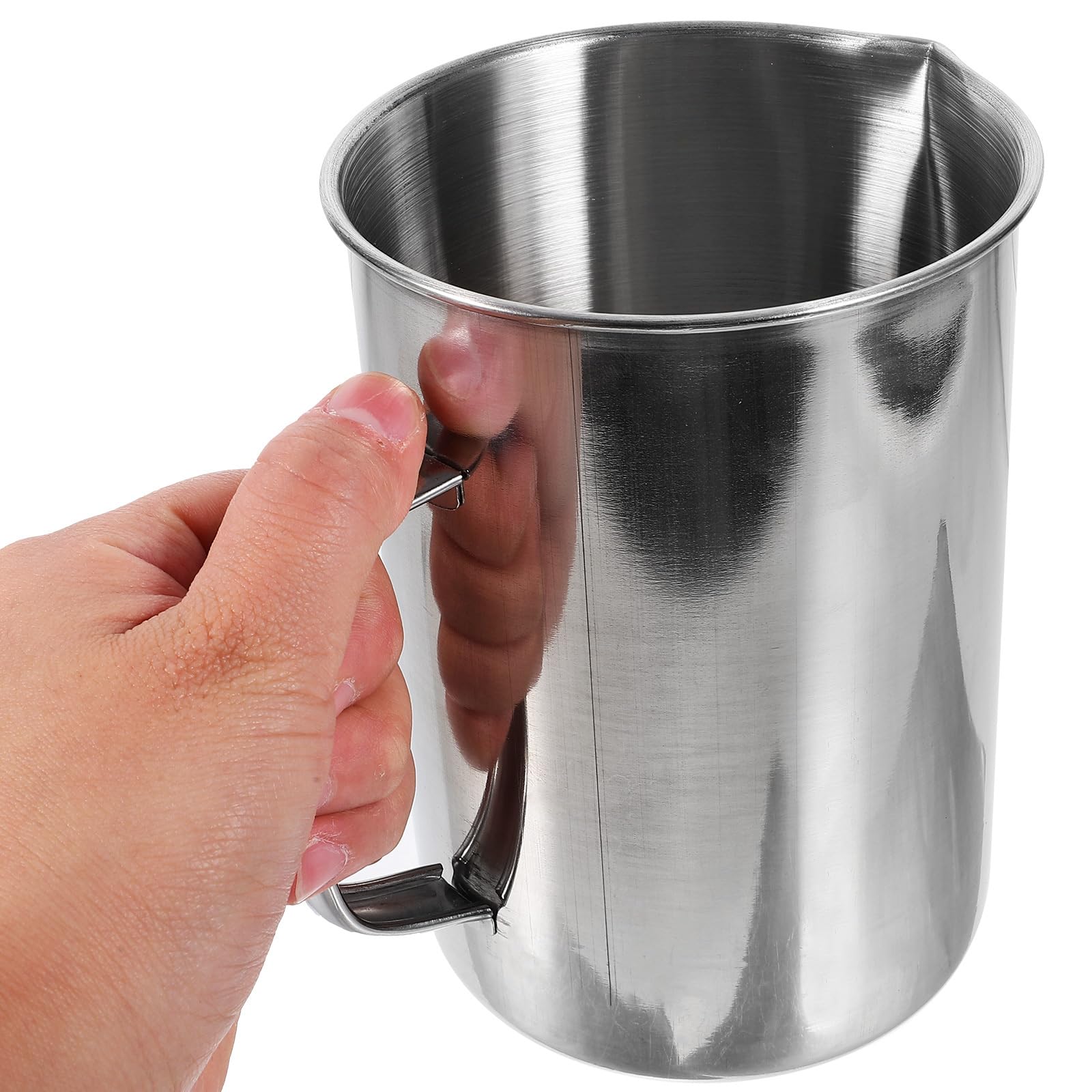 POPETPOP Laboratory Beaker 500ml Beaker Barista Tools Liquid Measuring Beakers Liquid Mixing Cup Scale Cup Coffee Mug Espresso Measuring Glass Water Jug Strong Coffee Stainless Steel Flour
