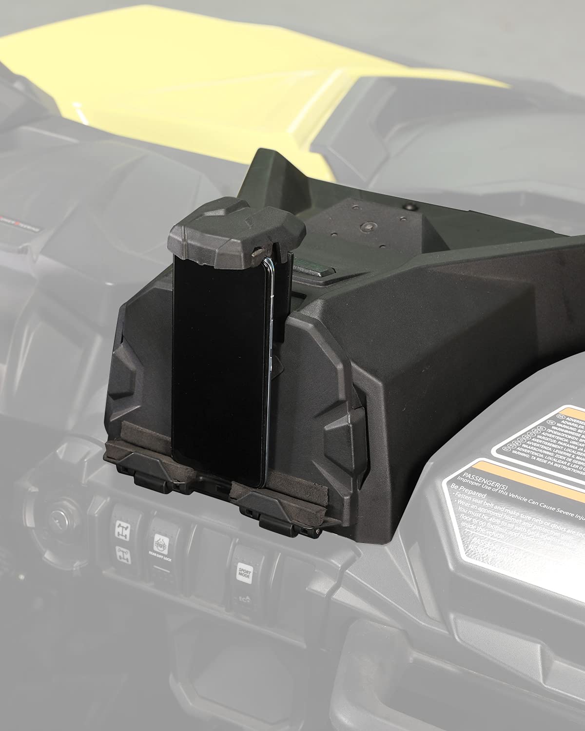 A & UTV PRO Trail Electronic Tablet Device Holder, GPS Tablet and Phone Holder Mount Storage Box for Can am Commander/Commander MAX/Maverick Sport/Trail/Sport MAX,Replace OEM #715005212