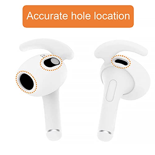 Ear Hooks Ear Covers Compatible with AirPods 3, SUOFEIK Anti-Drop Ear Covers AirPods 3 Accessories for Running, Cycling and Other Indoor-Outdoor Activities (3W+1B)
