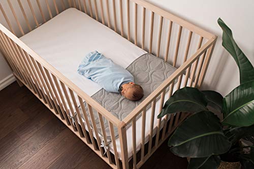 SheetWorld Crib Bib Sheet Saver - 13x27 Inches, Soft Cotton Material, 4 Secure Corner Ties - Essential Baby Bedding for Easy Clean-Up and Comfort - Proudly Made in the USA