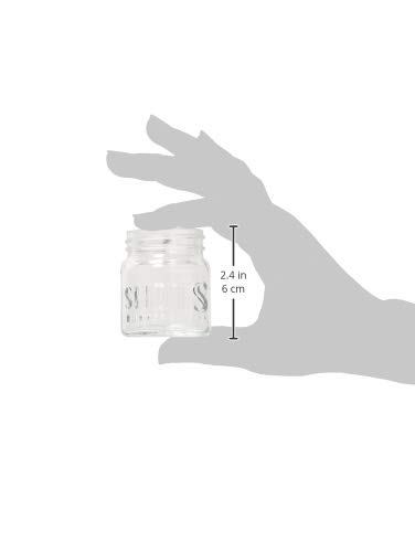Circleware Mini Mason Jar Heavy Base Shot Glasses, Set of 6, Fun Party Home Entertainment Dining Beverage Drinking Glassware Tumbler Whiskey Coffee Espresso Liquor Bar Jello Cups, Block, 4.9 oz