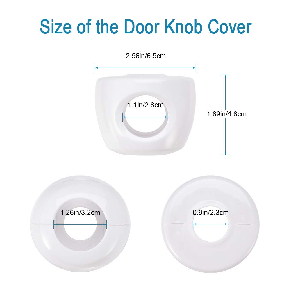 SHINY HANDLES Door Knob Covers Babyproof 2 Pack,Baby Safety Door Handle Covers,Door Knob Safety Cover for Toddlers