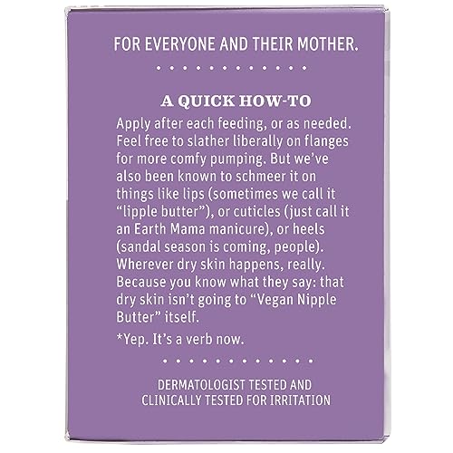Earth Mama Vegan Nipple Butter | Cruelty-Free Breastfeeding Cream for Nursing Mamas | Lanolin-free 2-Ounce