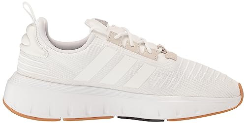 adidas Men's Swift Run Sneaker, White/White/Black, 11