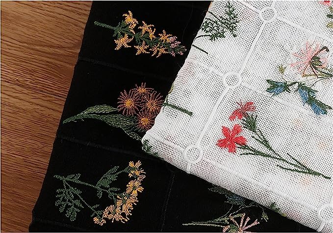 CraftDesignL Linen Daisy Embroiderd Cotton Fabric,Floral Embroidered Fabric,Daisy Fabric,Embroidered Fabric,Dress Fabric,Designer Fabric,Fabric by Yard (White)
