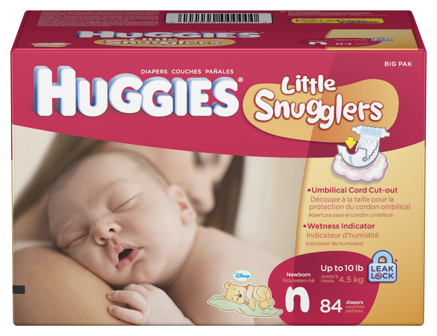 Huggies Little Snugglers Diapers, Newborn, 84 Count