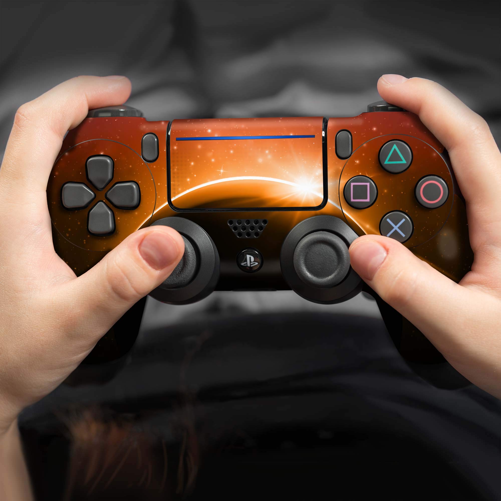 Controller Gear Authentic and Officially Licensed PS4 Controller Skin "Planet Eclipse" (PlayStation 4 Controller Sold Separately) - PlayStation 4