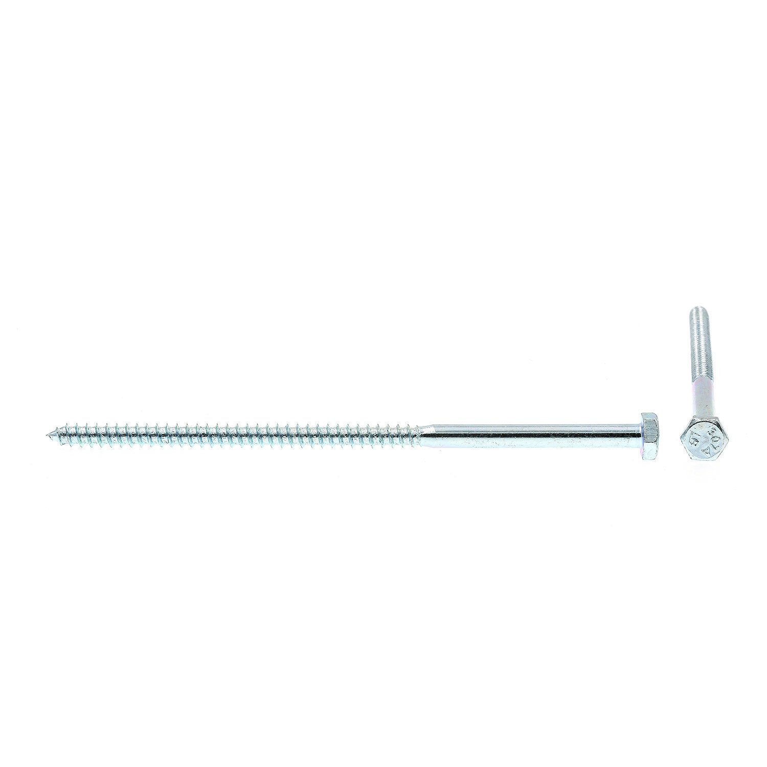 Prime-Line 9055422 Hex Lag Screws, 1/4 In. X 6 In., A307 Grade A Zinc Plated Steel (100 Pack)